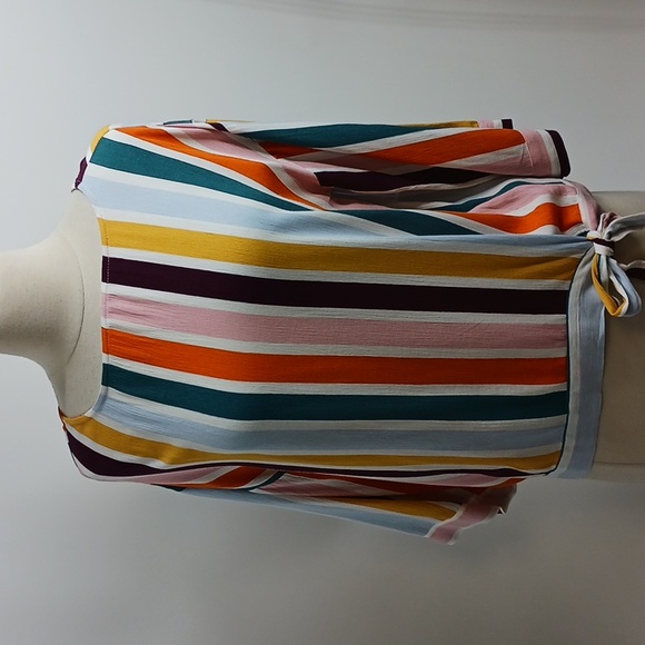 Allison Joy | Tops | Allison Joy Vertically Striped Rainbow Topsz Xs ...